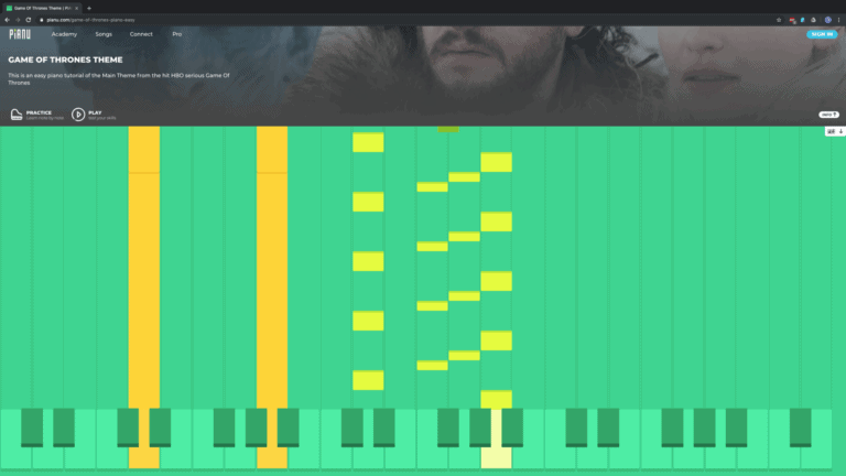 Pianu.com - Learning by Playing - Open Sheet Music Display